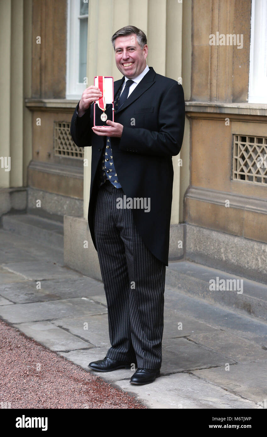 Sir Graham Brady after he was awarded a Knighthood at an Investiture ...