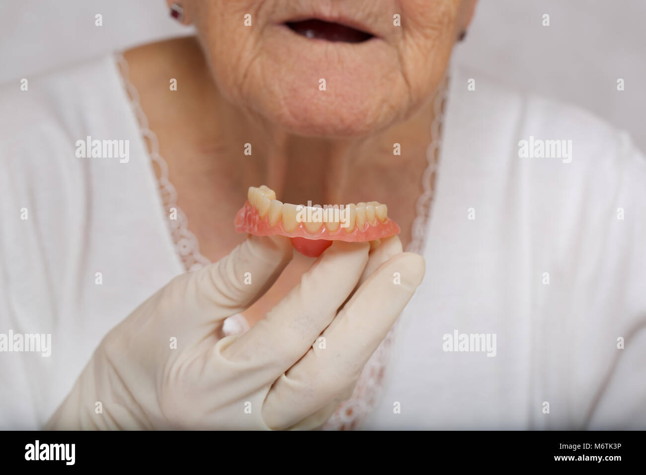 Complete denture on white hi-res stock photography and images - Alamy