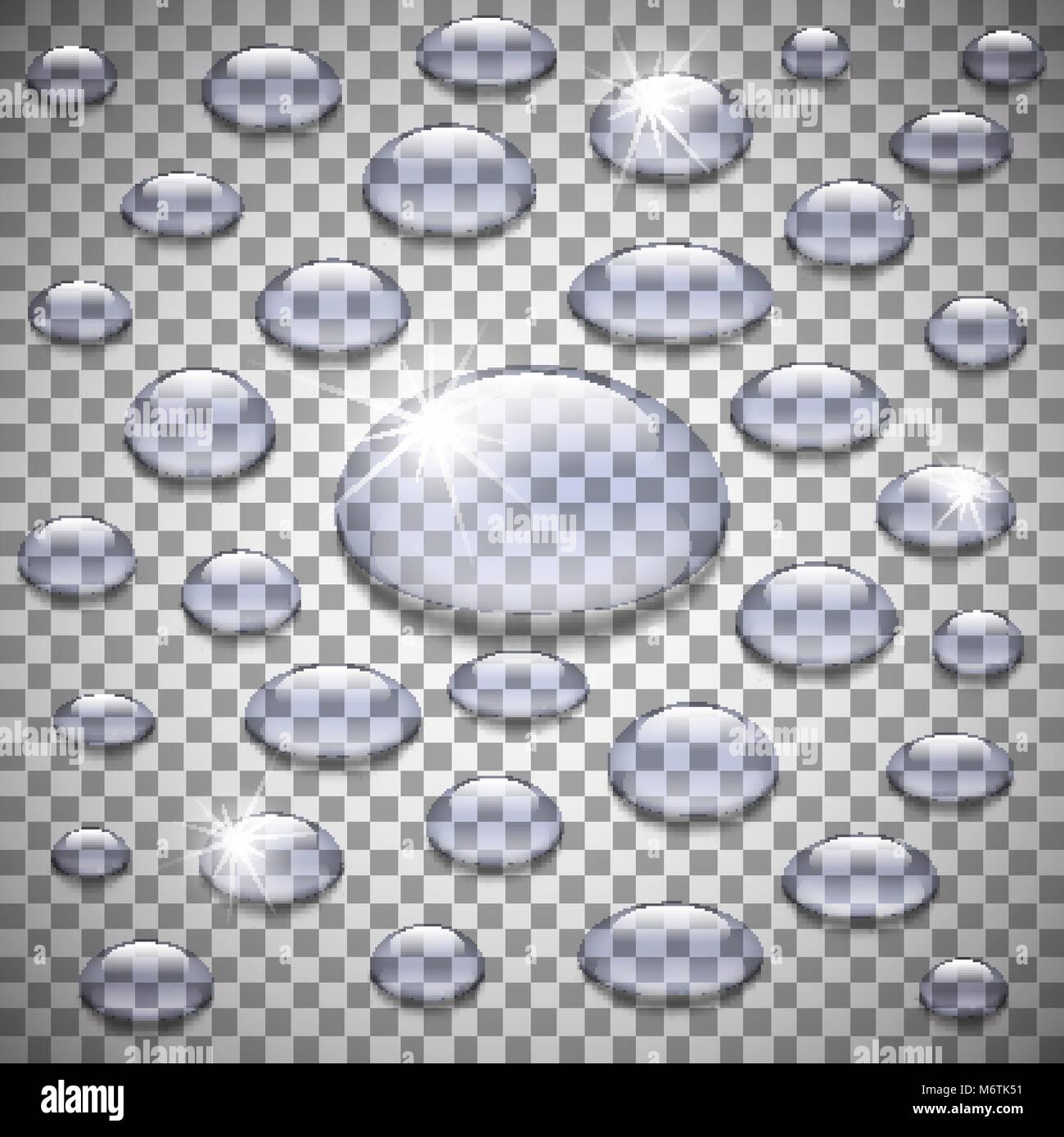 drops of water on a transparent background Stock Vector Image & Art - Alamy