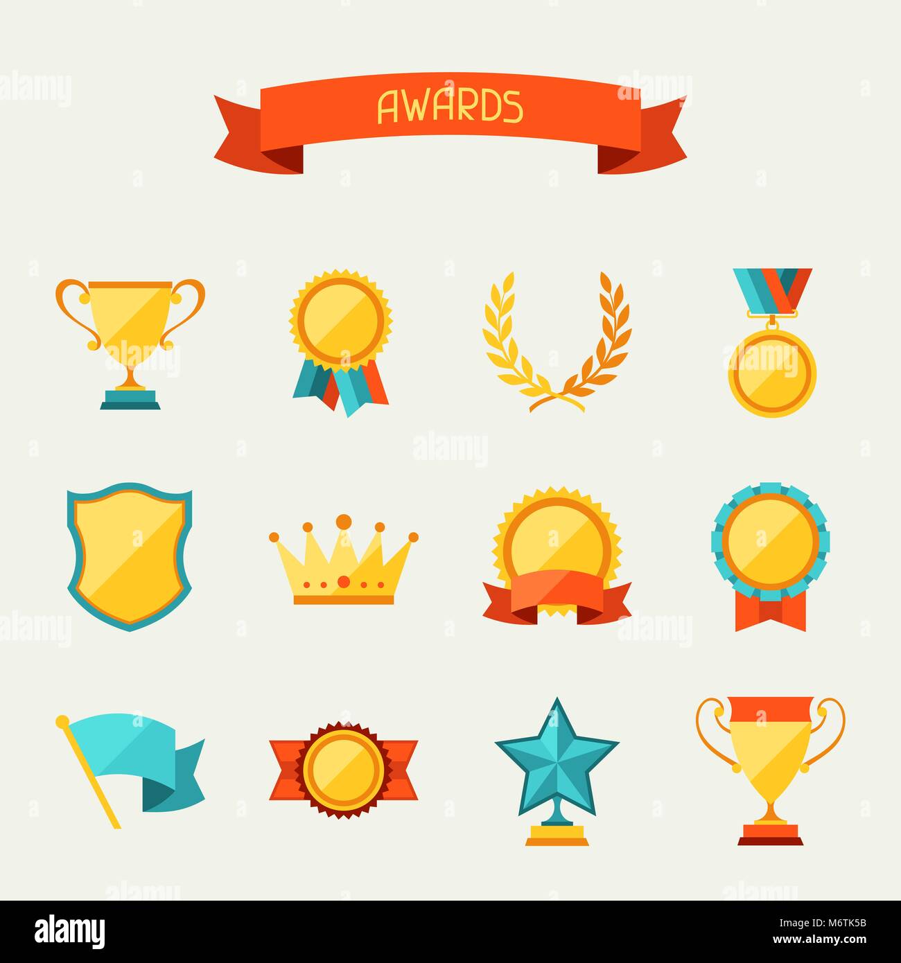 Trophy and awards icons set Stock Vector Image & Art - Alamy