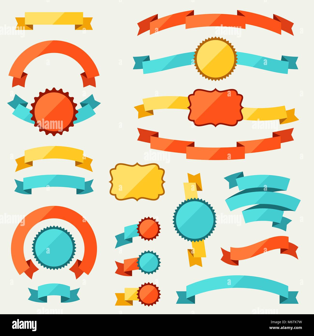 Banners, ribbons, badges, tags and labels Stock Vector Image & Art - Alamy