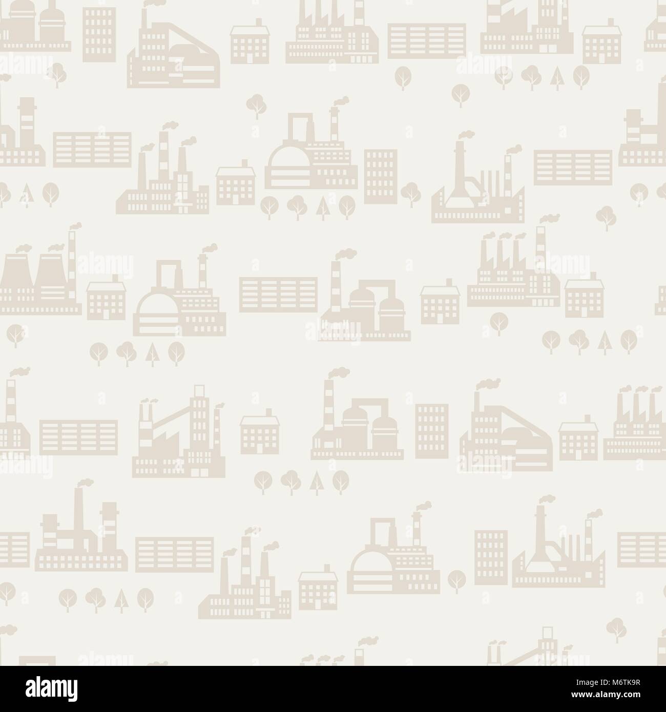 Industrial factory buildings seamless pattern Stock Vector Image & Art ...