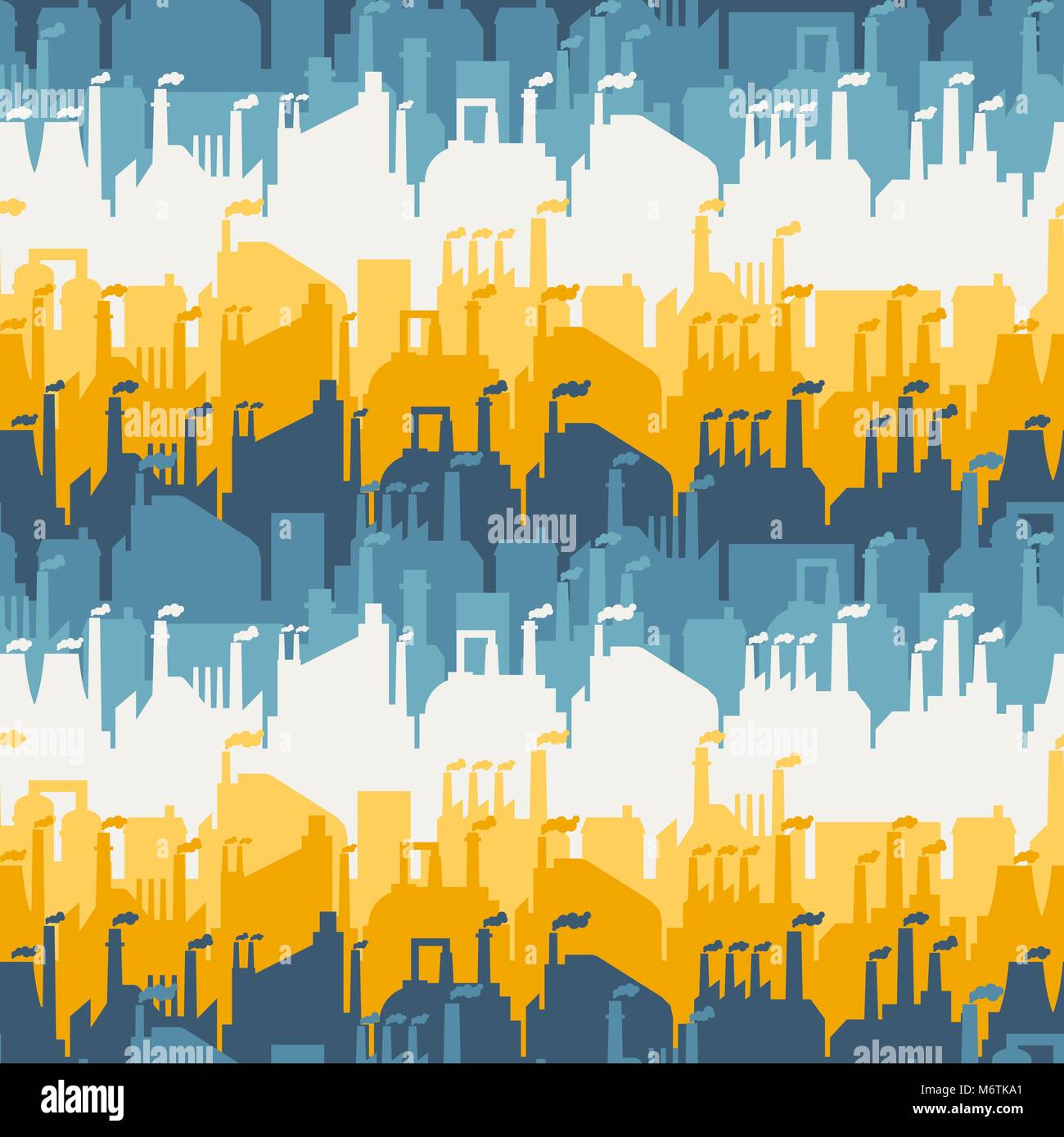 Industrial factory buildings seamless pattern Stock Vector Image & Art ...