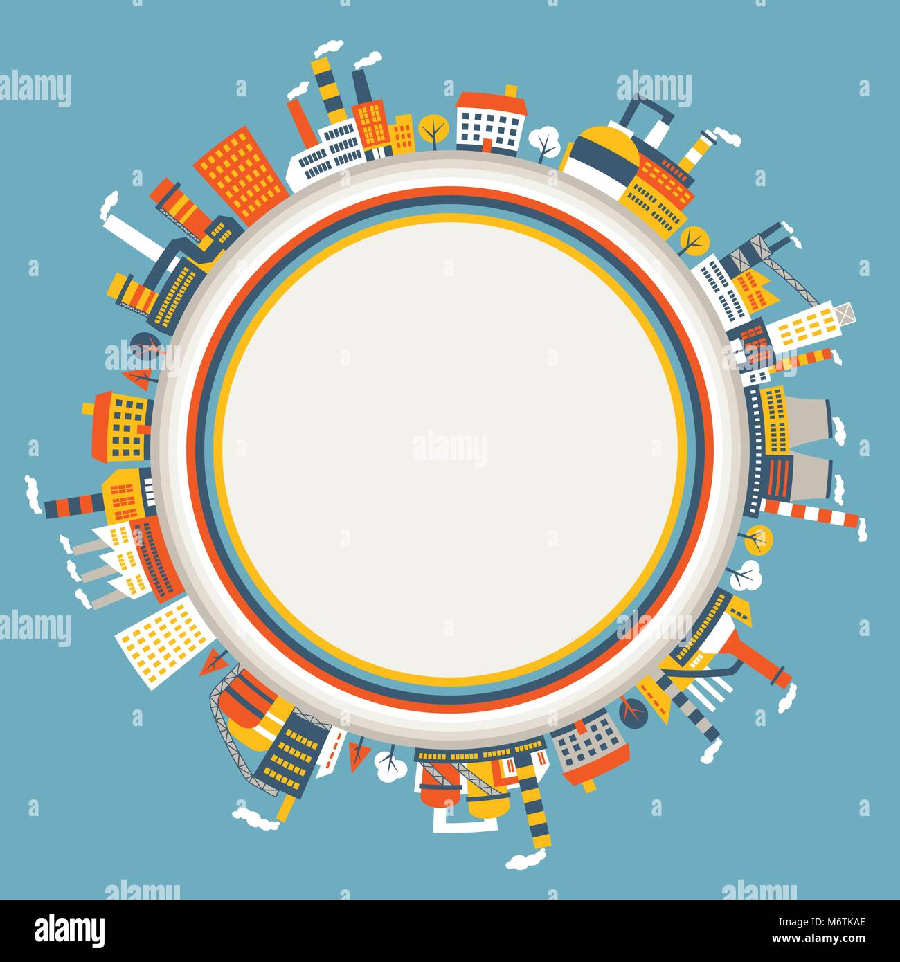 Industrial factory buildings background Stock Vector Image & Art - Alamy