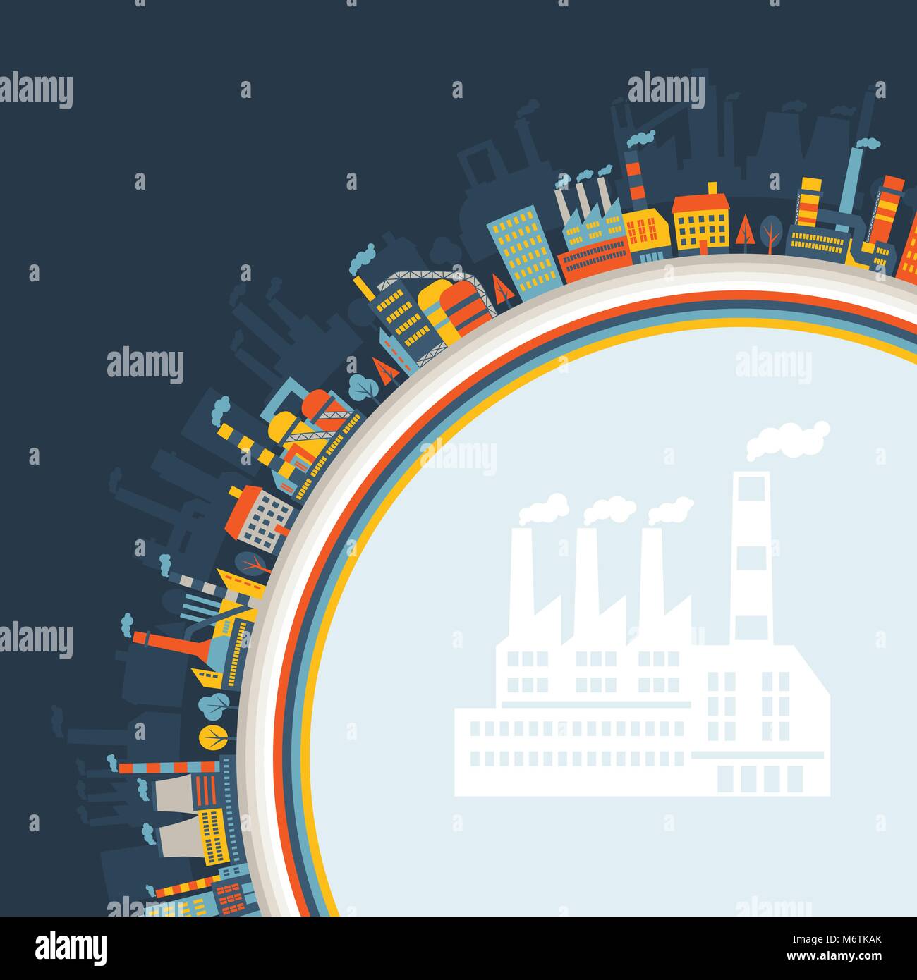 Industrial factory buildings background Stock Vector Image & Art - Alamy