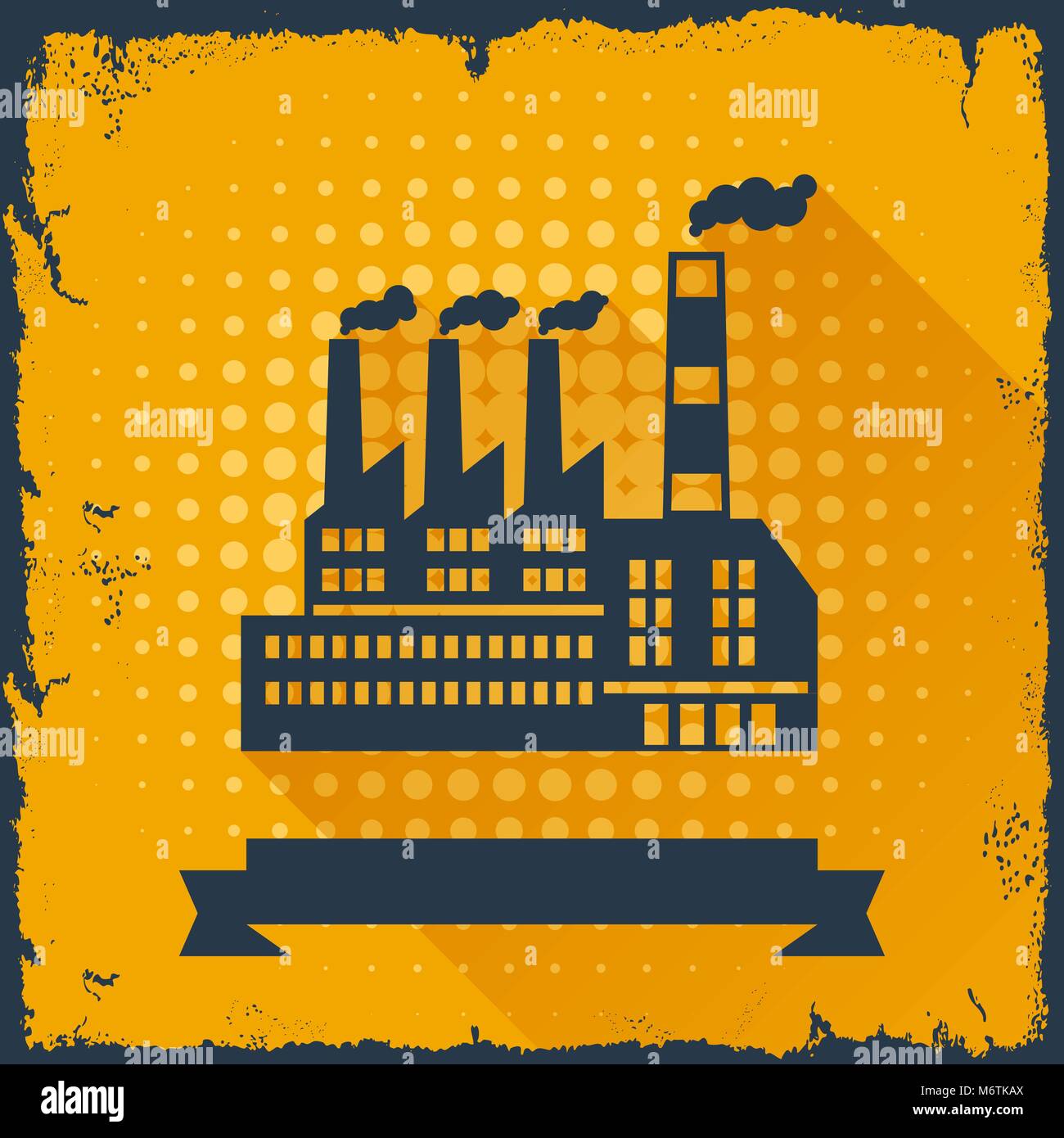 Industrial factory building background Stock Vector Image & Art - Alamy