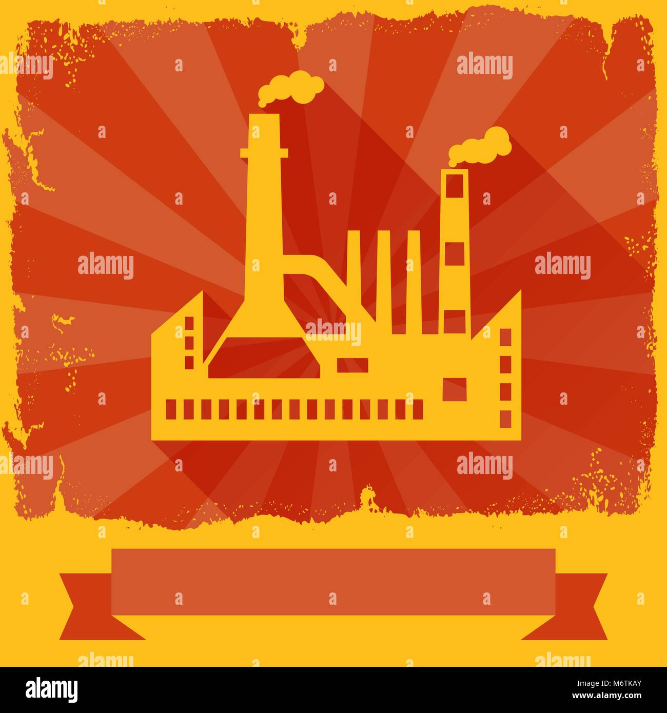 Industrial factory building background Stock Vector Image & Art - Alamy