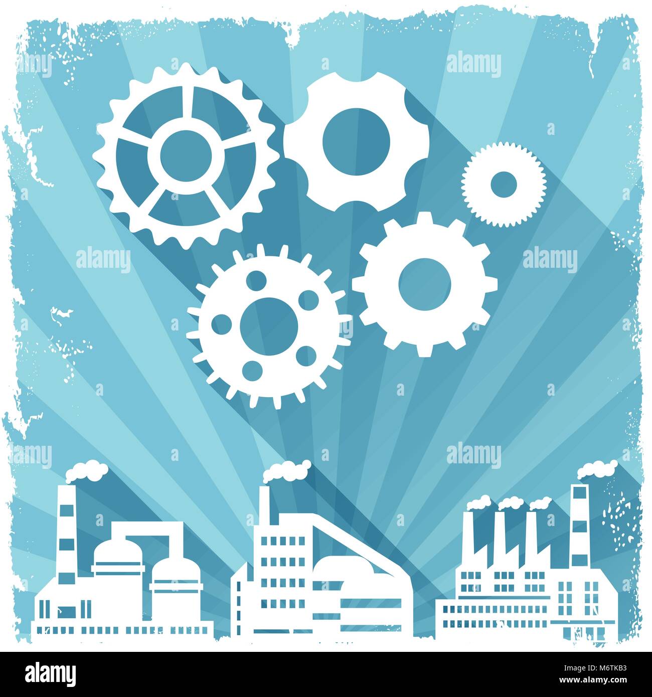 Industrial factory buildings background Stock Vector Image & Art - Alamy