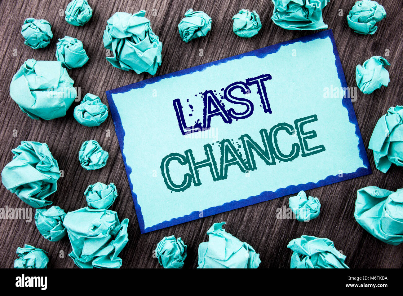 Conceptual hand writing text showing Last Chance. Concept meaning ...