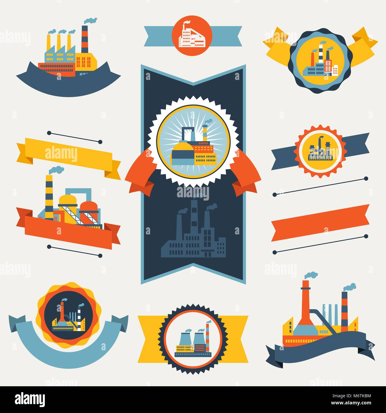 Factory banners Stock Vector Images - Alamy