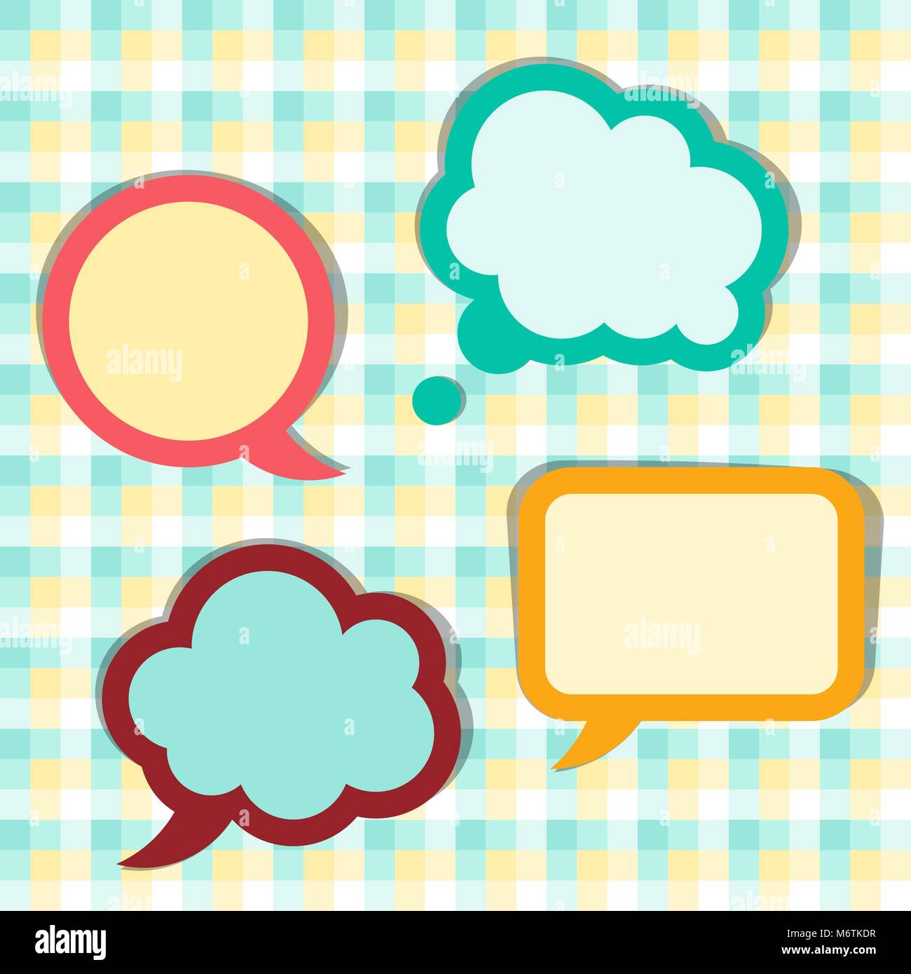 Set of sticker speech bubbles Stock Vector Image & Art - Alamy
