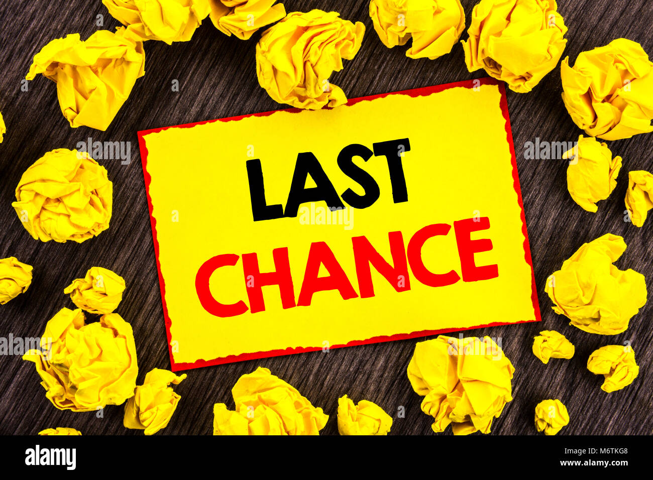 Handwriting Announcement text Last Chance. Conceptual photo ...