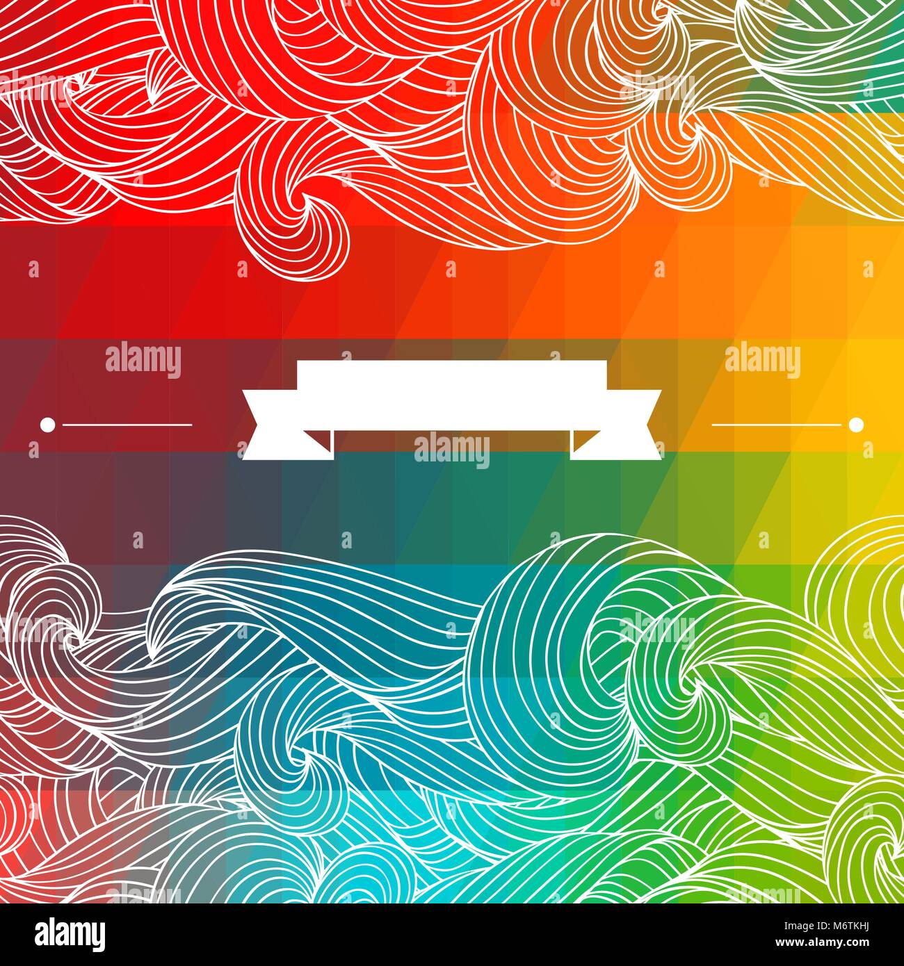 Mosaic background ribbon badge Stock Vector Images - Alamy