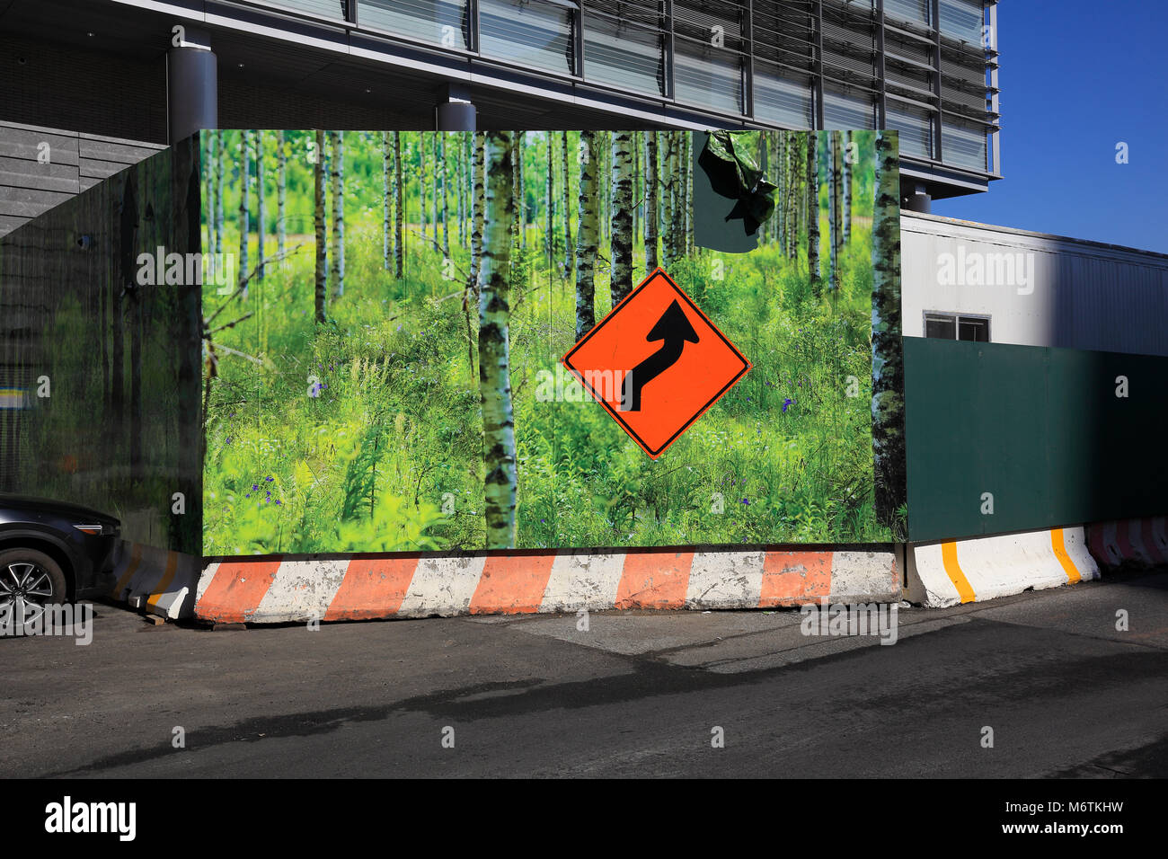 Deviation Road Sign High Resolution Stock Photography and Images - Alamy