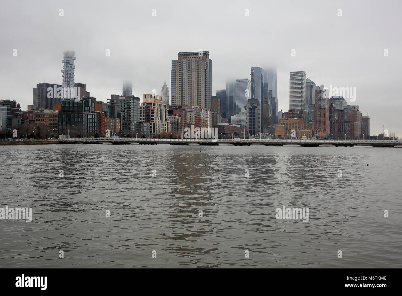 View of skyscrapers in mist hi-res stock photography and images - Alamy