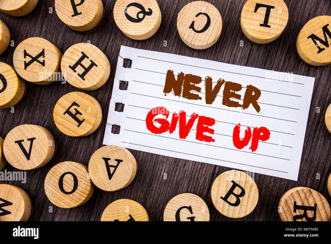 Word, writing, text Never Give Up. Conceptual photo Motivation Quote ...