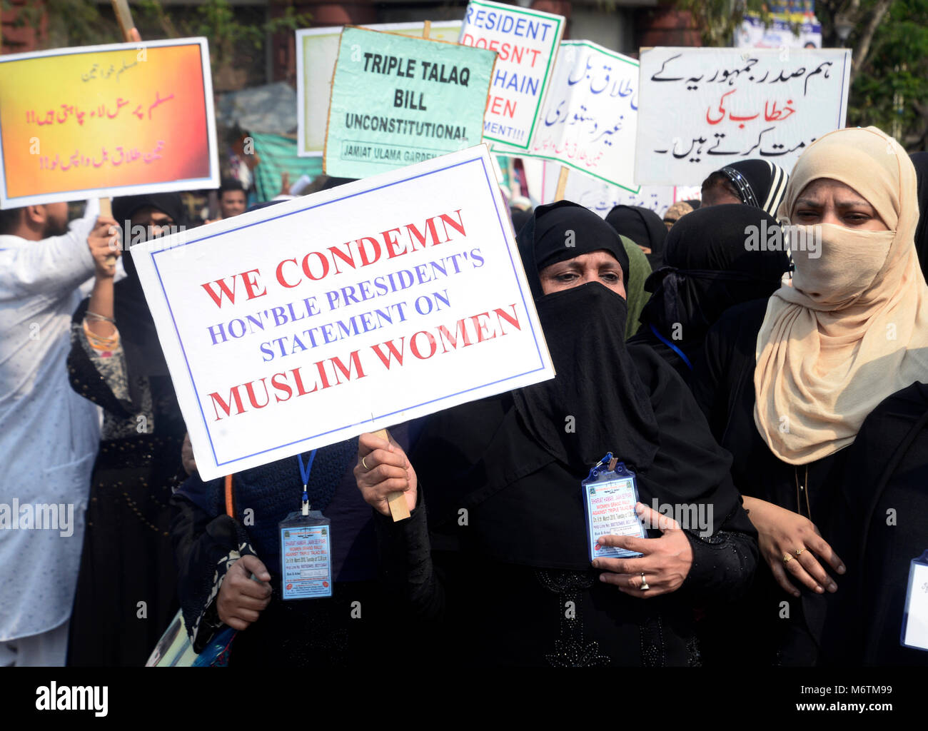 Kolkata, India. 06th Mar, 2018. Muslim women activist of All India ...