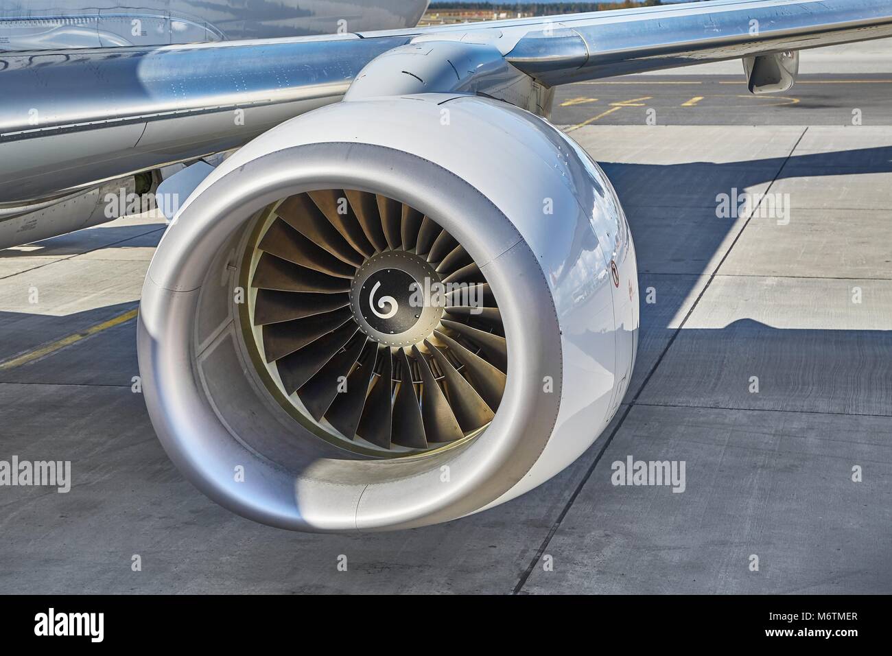 Jet turbine Closeup Stock Photo - Alamy