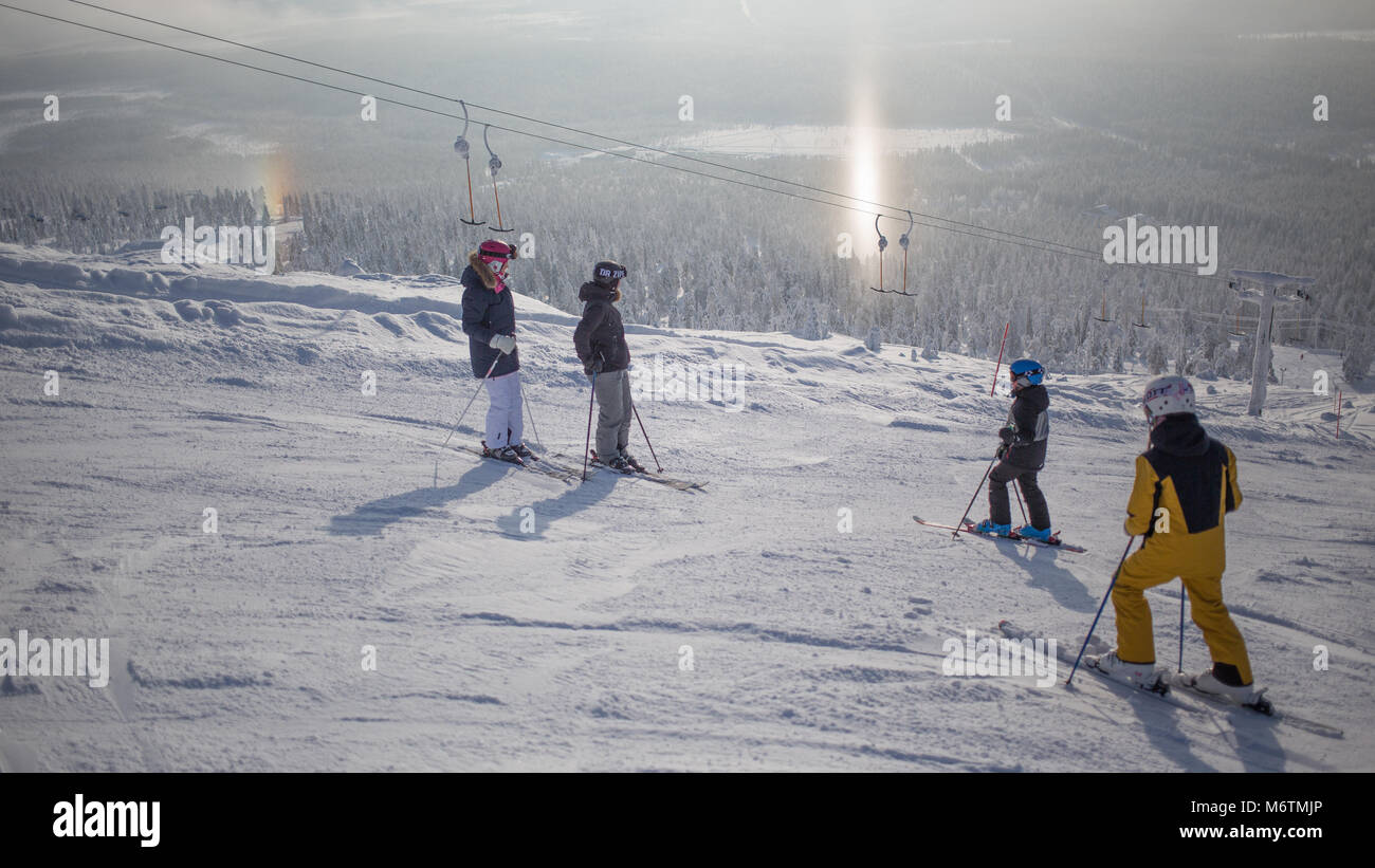 at Levi ski resort in Finland Stock Photo - Alamy