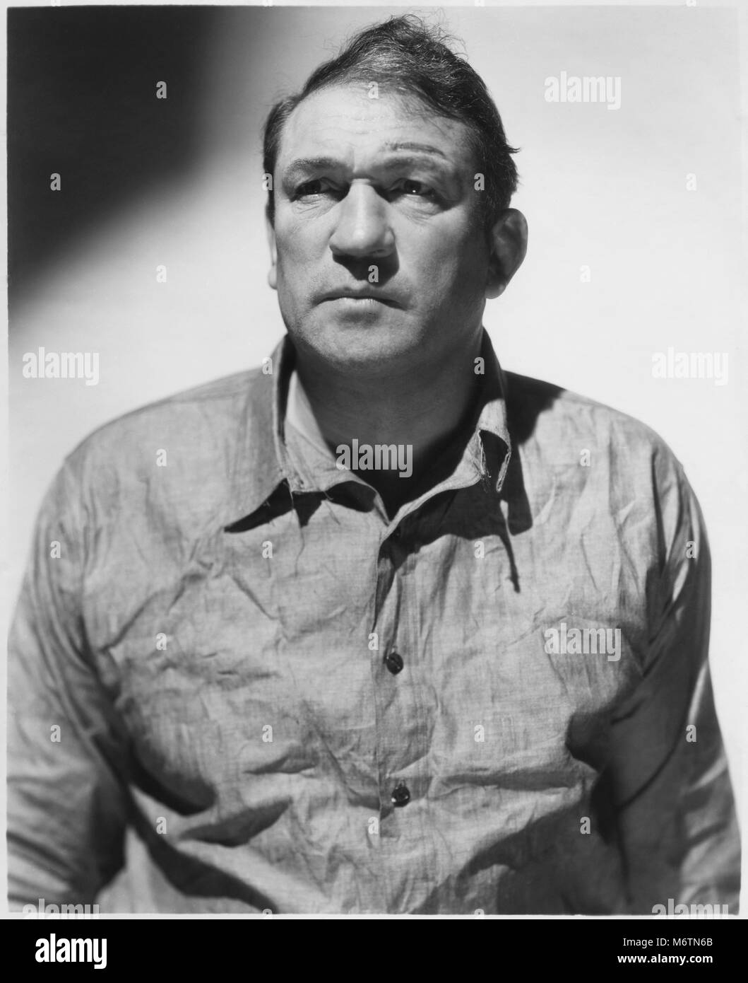 Victor McLaglen, Publicity Portrait for the Film, "This is my Affair ...