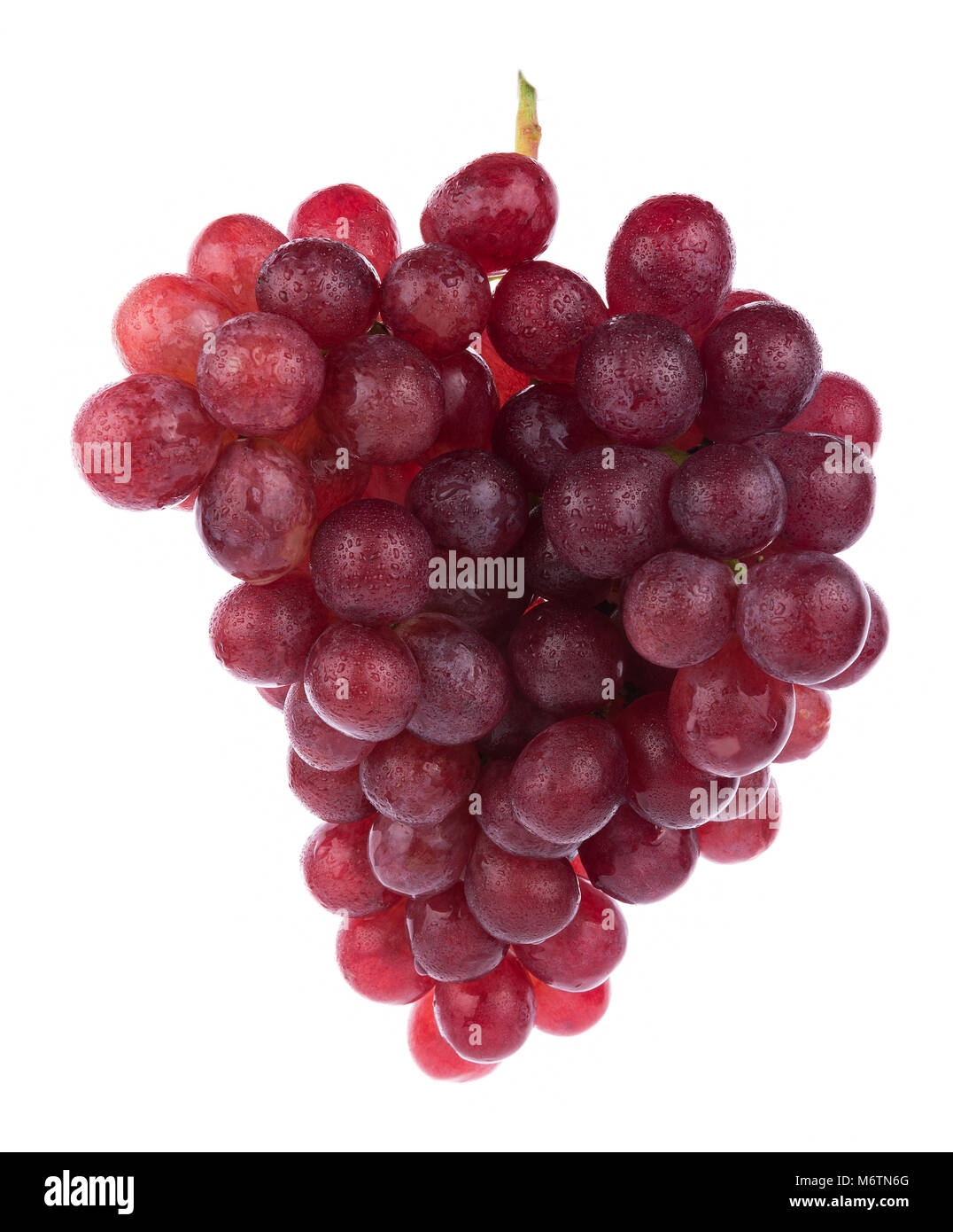 Ripe red grape isolated on white background Stock Photo - Alamy