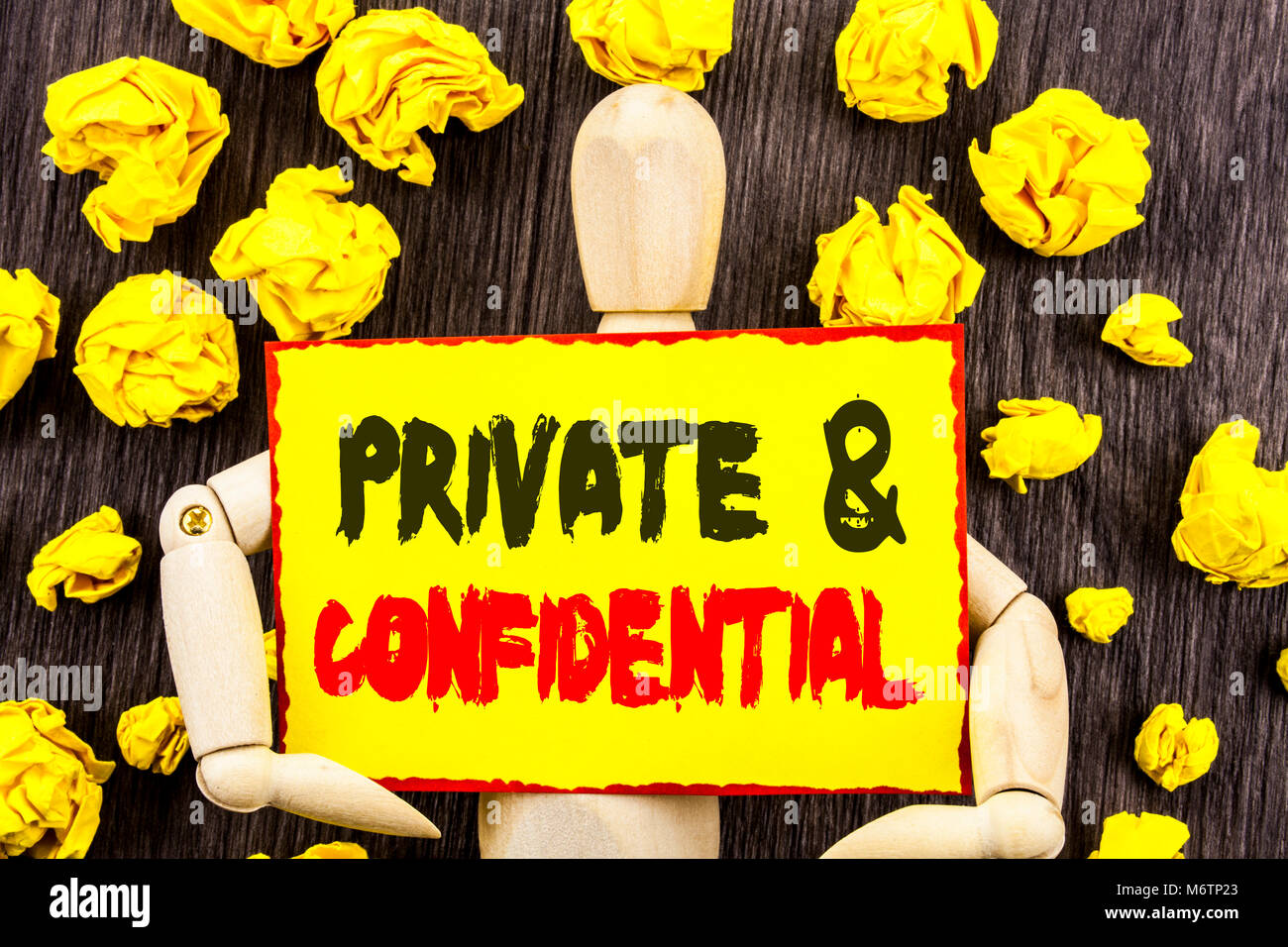 Announcement text showing Private And Confidential. Concept meaning ...