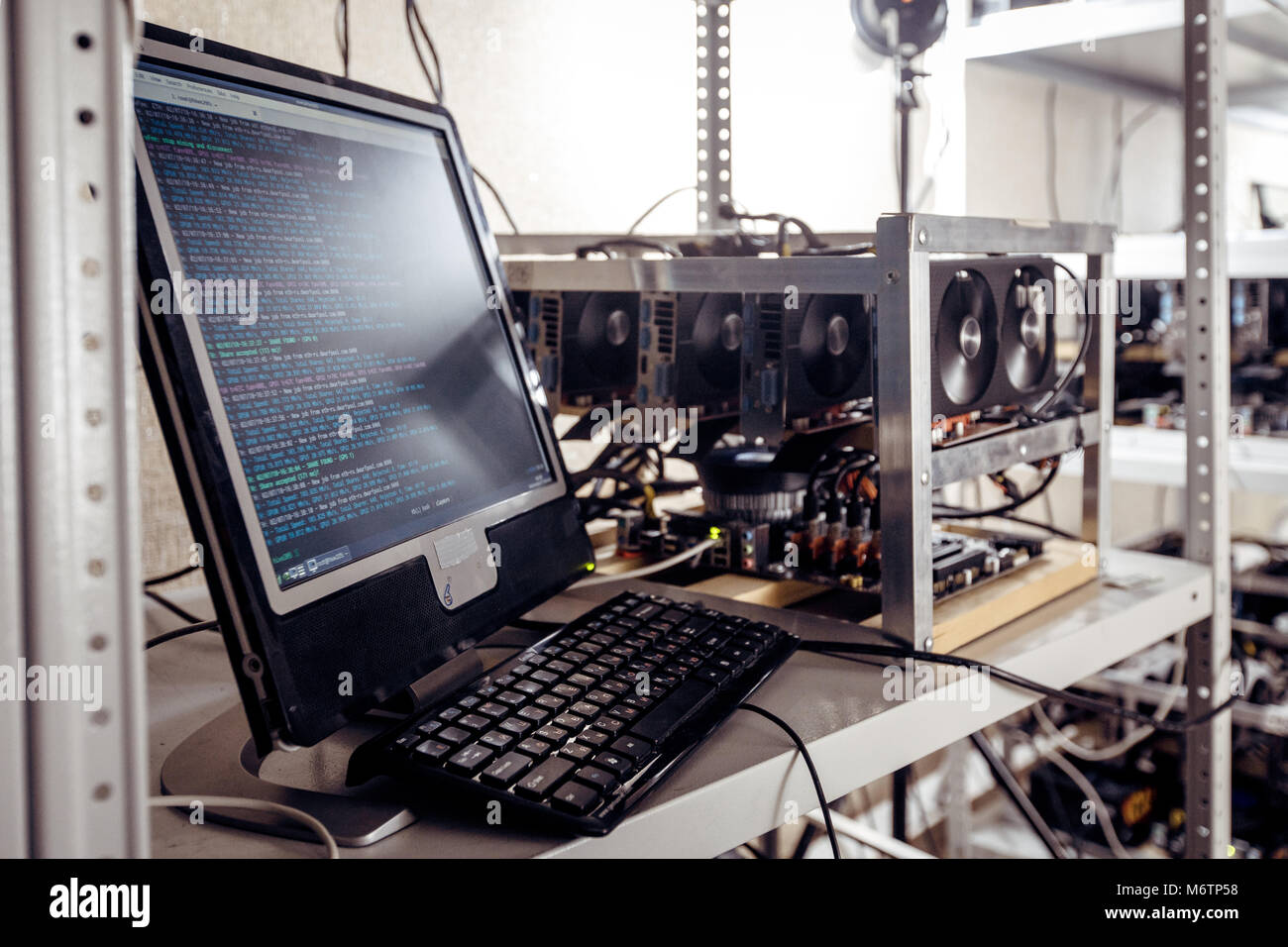Calculations on a computer and its devices Stock Photo - Alamy