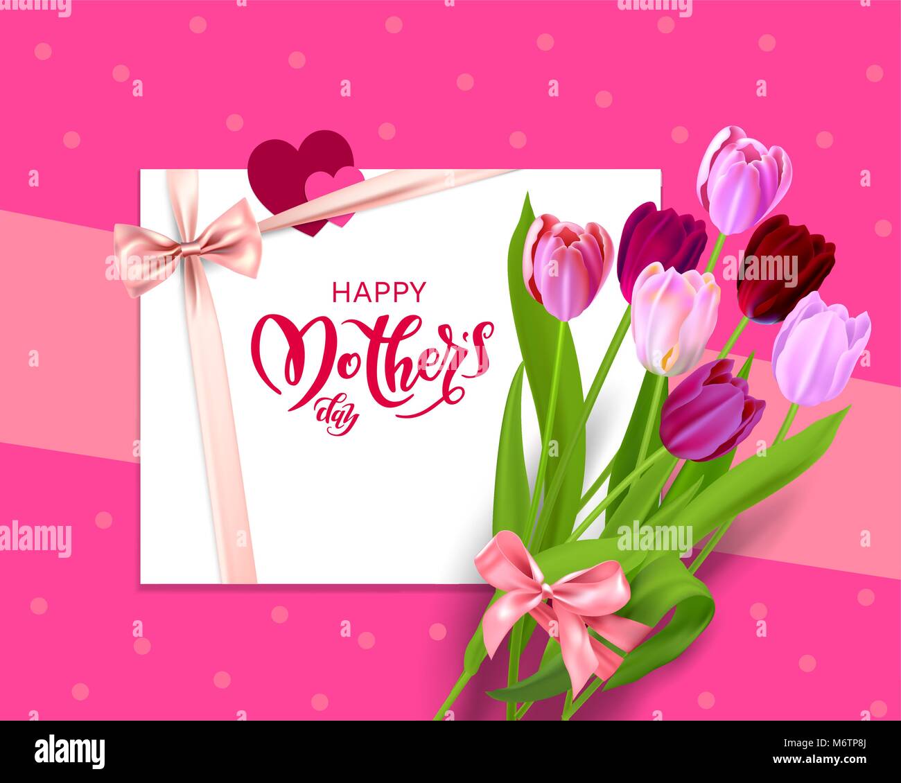 Pink flower bouquet text Stock Vector Images - Alamy