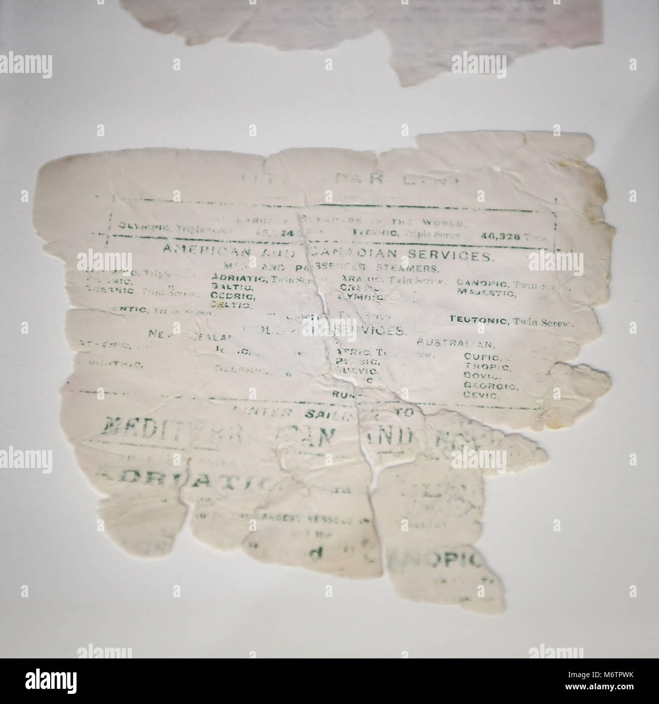 The only remaining rms titanic first class passenger lists hi-res stock ...