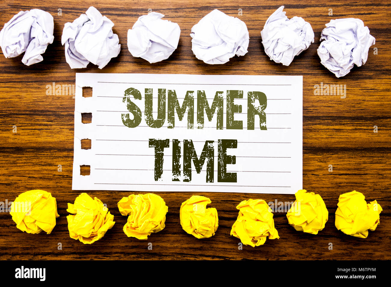Handwritten text showing Summer Time. Business concept for Holiday ...