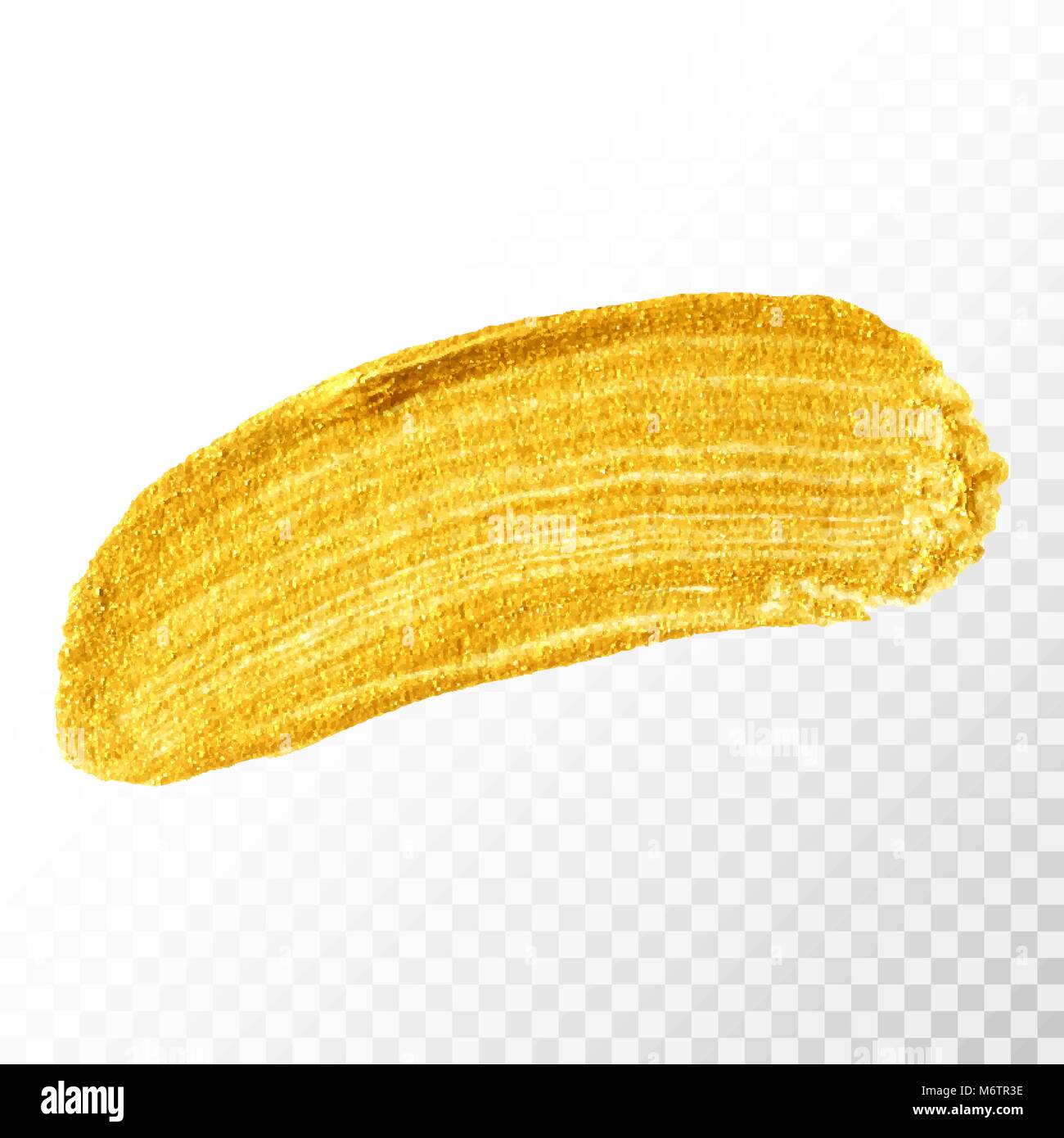 Gold hand drawn paint brush stroke isolated Stock Vector Image & Art ...