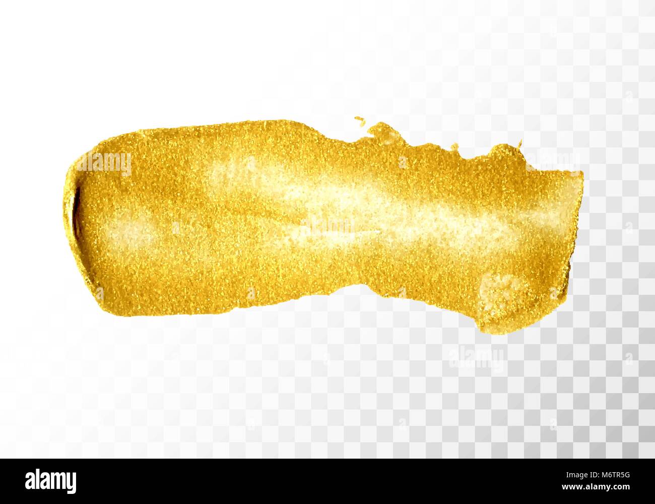 Gold hand drawn paint brush stroke isolated Stock Vector Image & Art ...