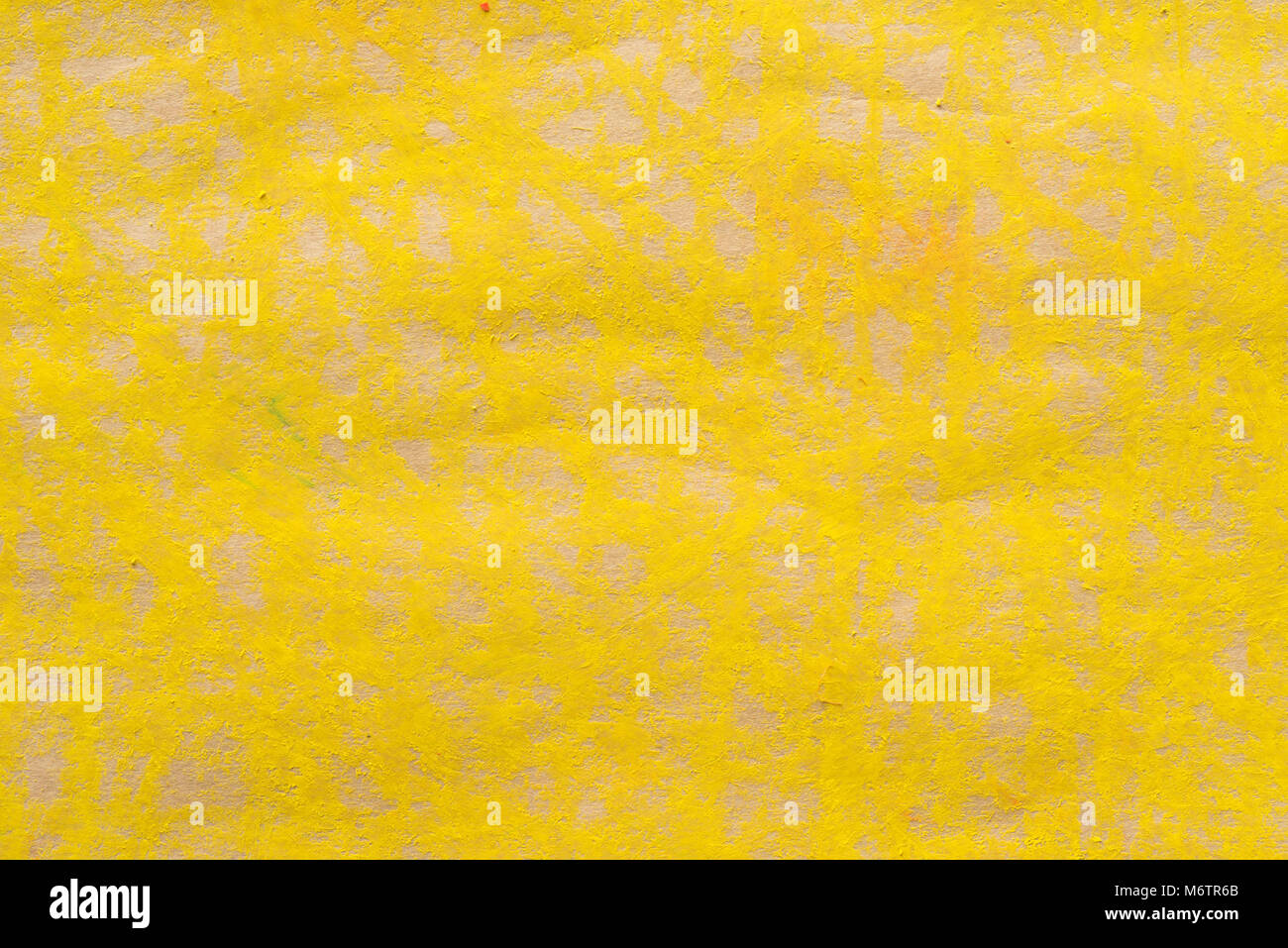 yellow pastel crayon drawing on paper background texture Stock Photo ...