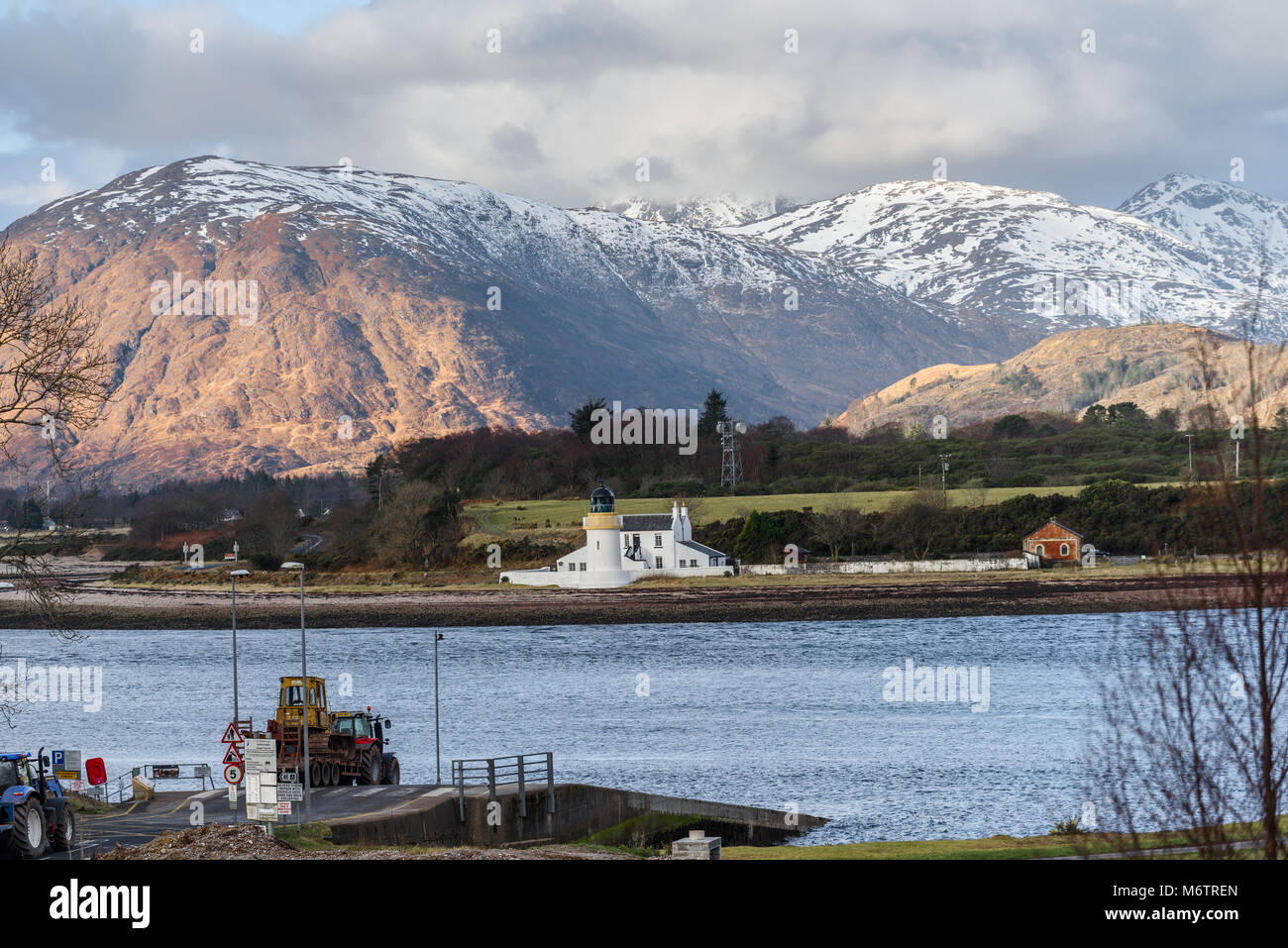 Waiting for the Corran ferry on the mainland side of the narrows at ...