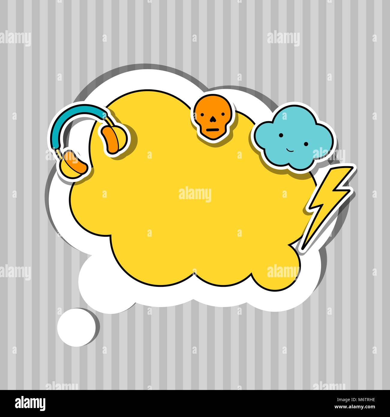 Speech bubble message kawaii Stock Vector Images - Alamy