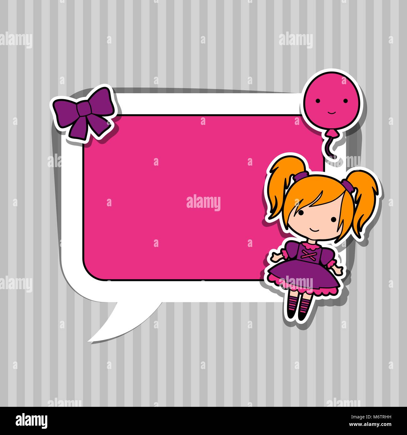 Cartoon girl speech bubble Stock Vector Images - Alamy