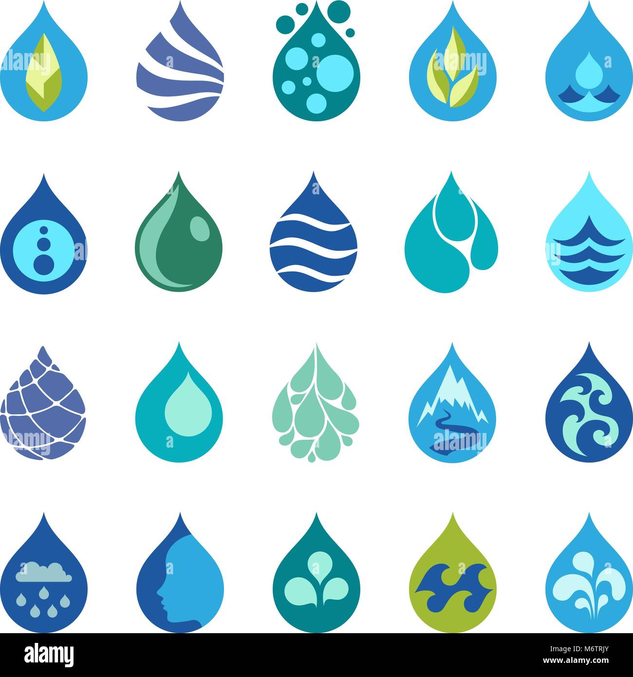 Water drop icons and design elements Stock Vector Image & Art - Alamy