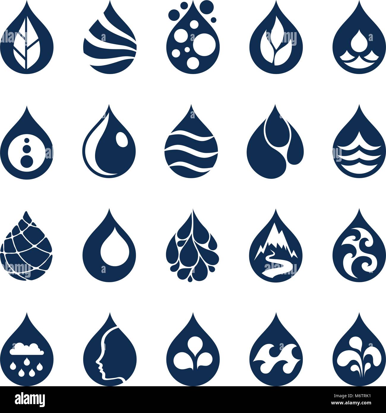 Water drop icons and design elements Stock Vector Image & Art - Alamy