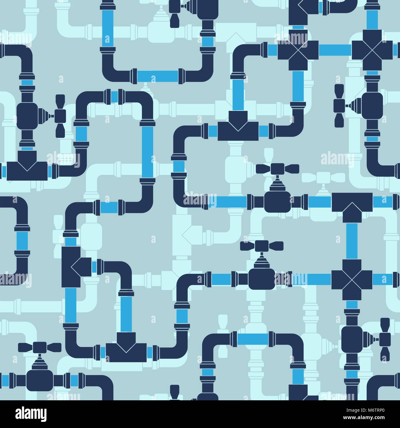 Seamless pattern with water pipeline Stock Vector Image & Art - Alamy