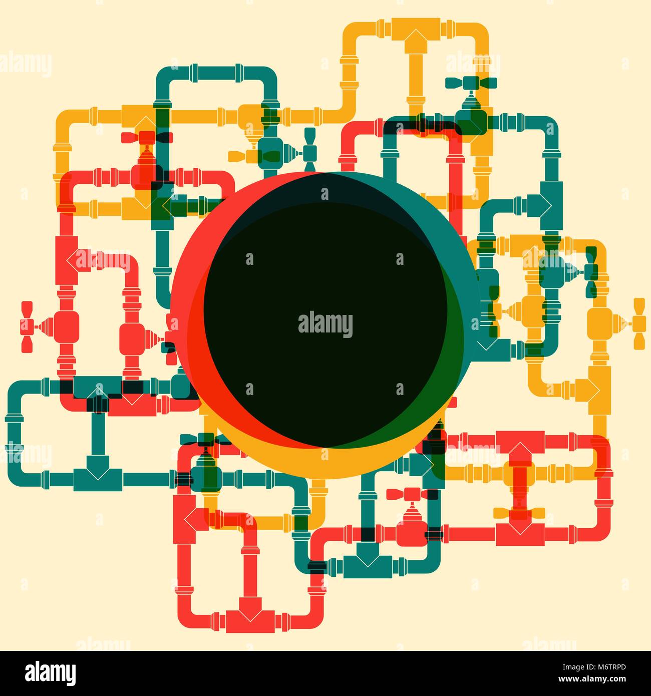 Retro background with water pipeline Stock Vector Image & Art - Alamy