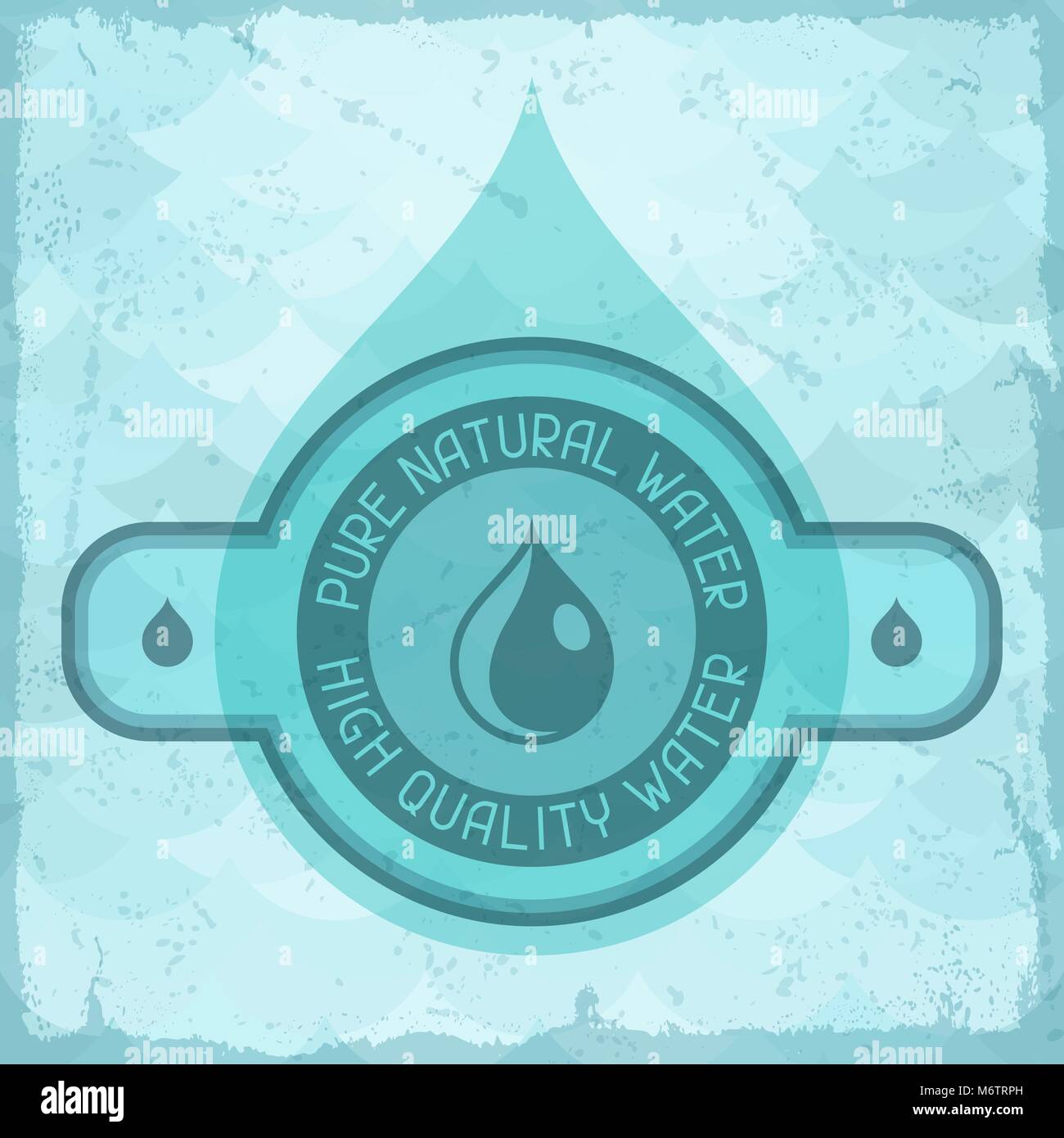 Pure Water Label Stock Vector Images - Alamy