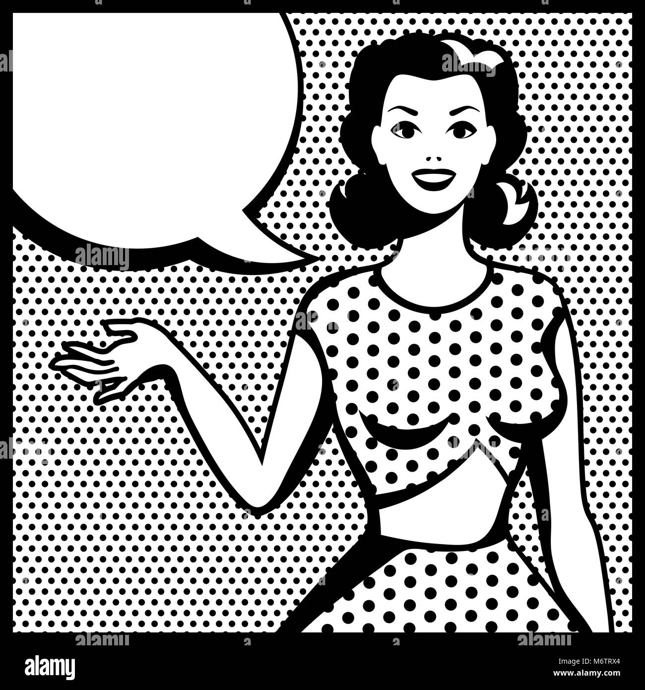 Pop art style vector Black and White Stock Photos & Images - Alamy