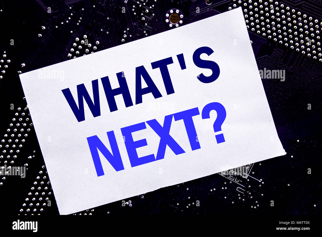 Handwritten text showing What is Next Question. Business concept for ...