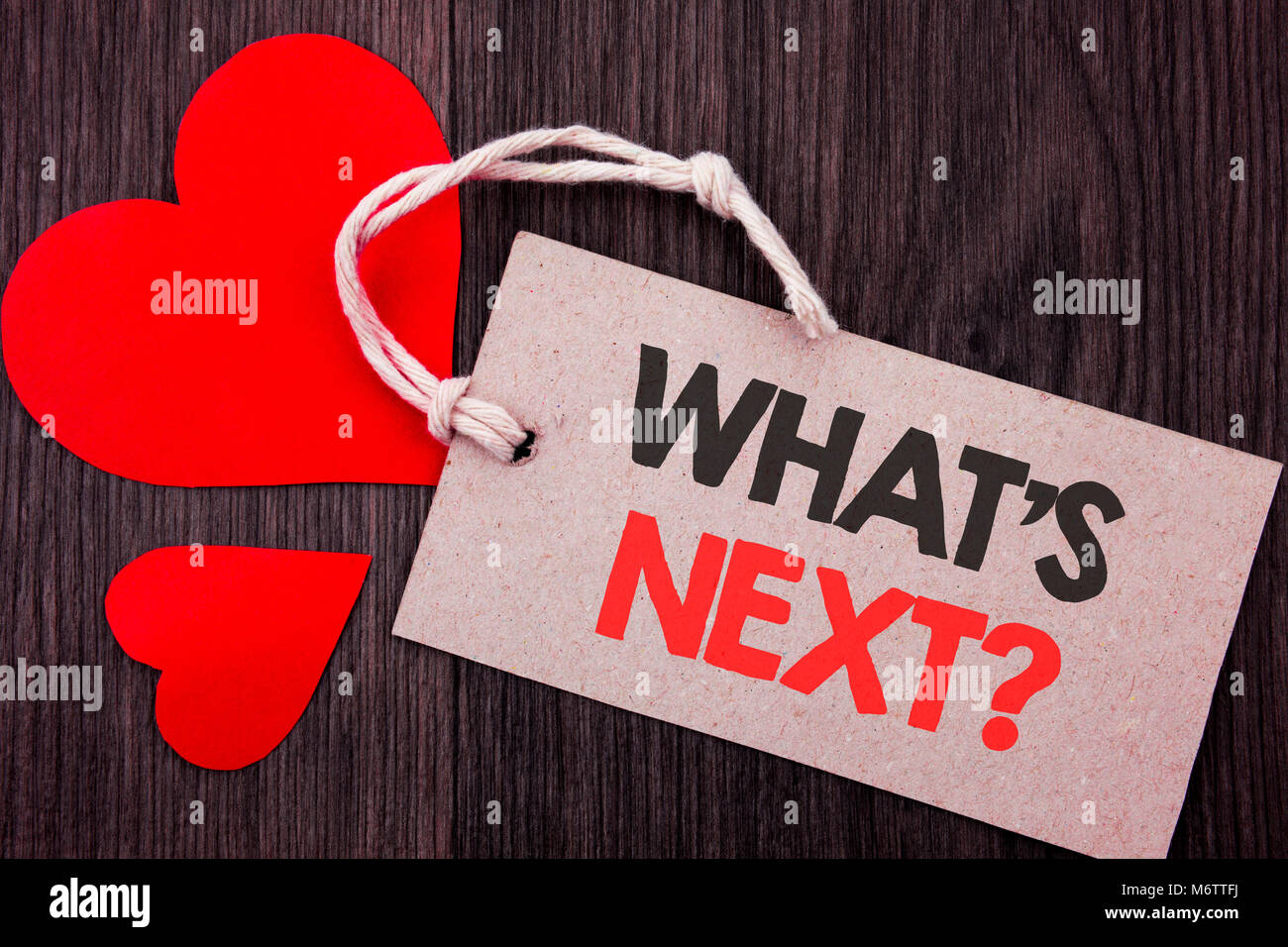 Handwriting Announcement text showing What is Next Question. Business ...