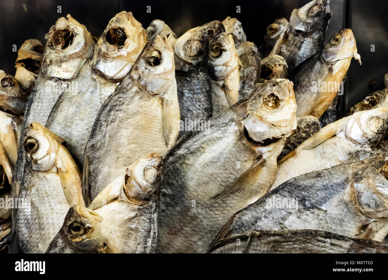 Dried fish on store shelves Stock Photo - Alamy