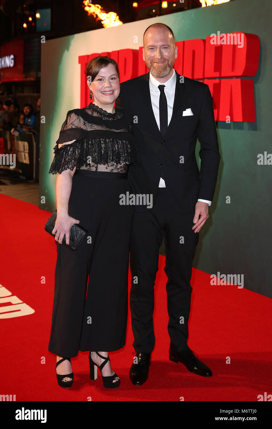 Ingird Uthaug and Roar Uthaug attending the Tomb Raider European ...