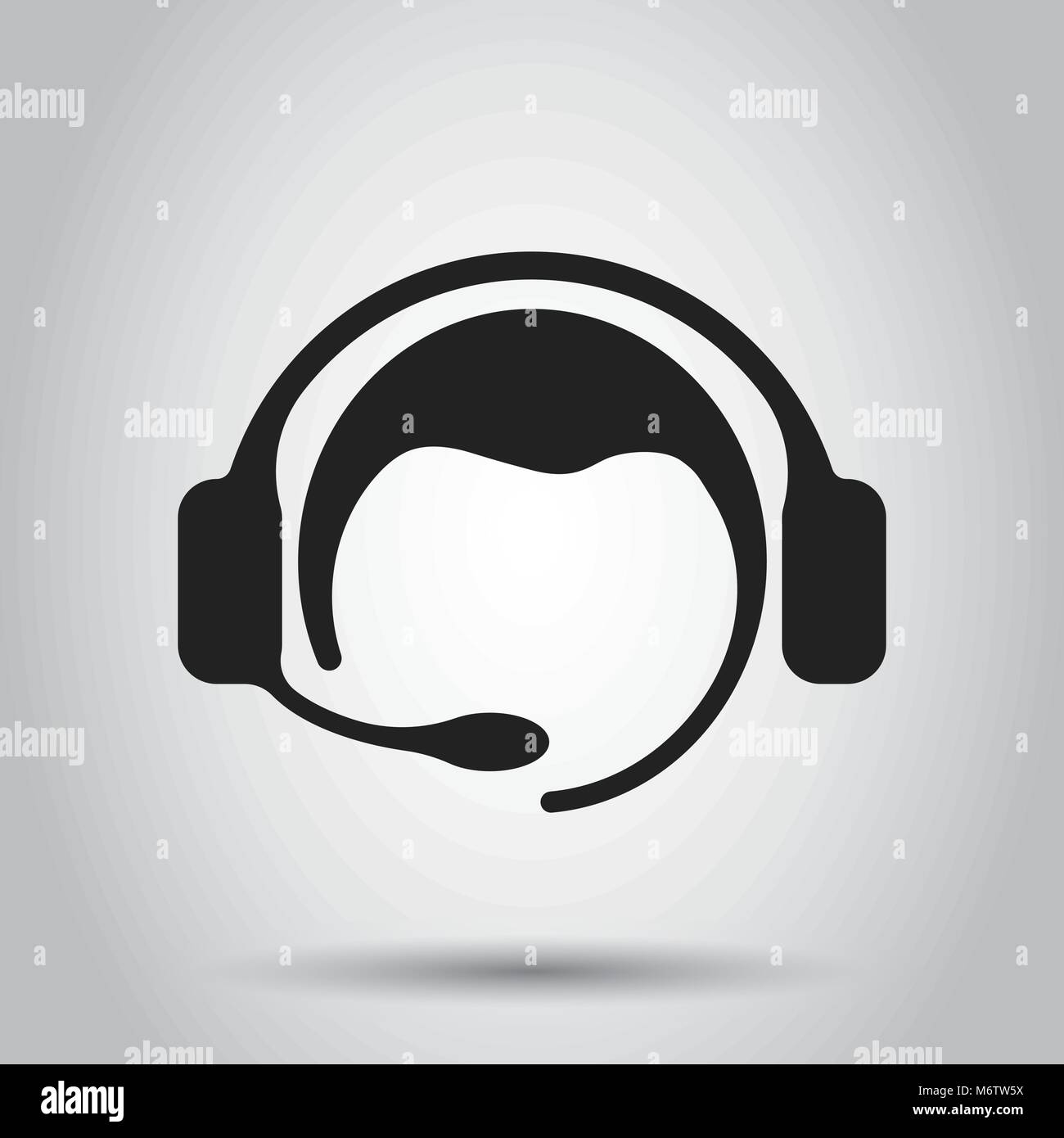 Operator with microphone vector icon. Operator in call center ...