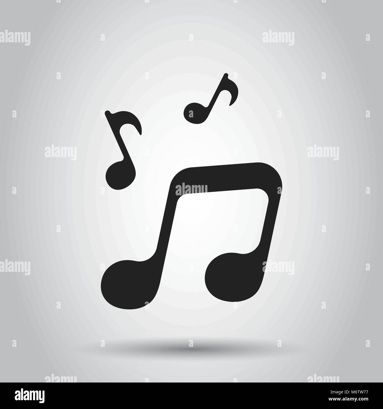 Vector music icon. Sound note illustration. Business simple flat ...
