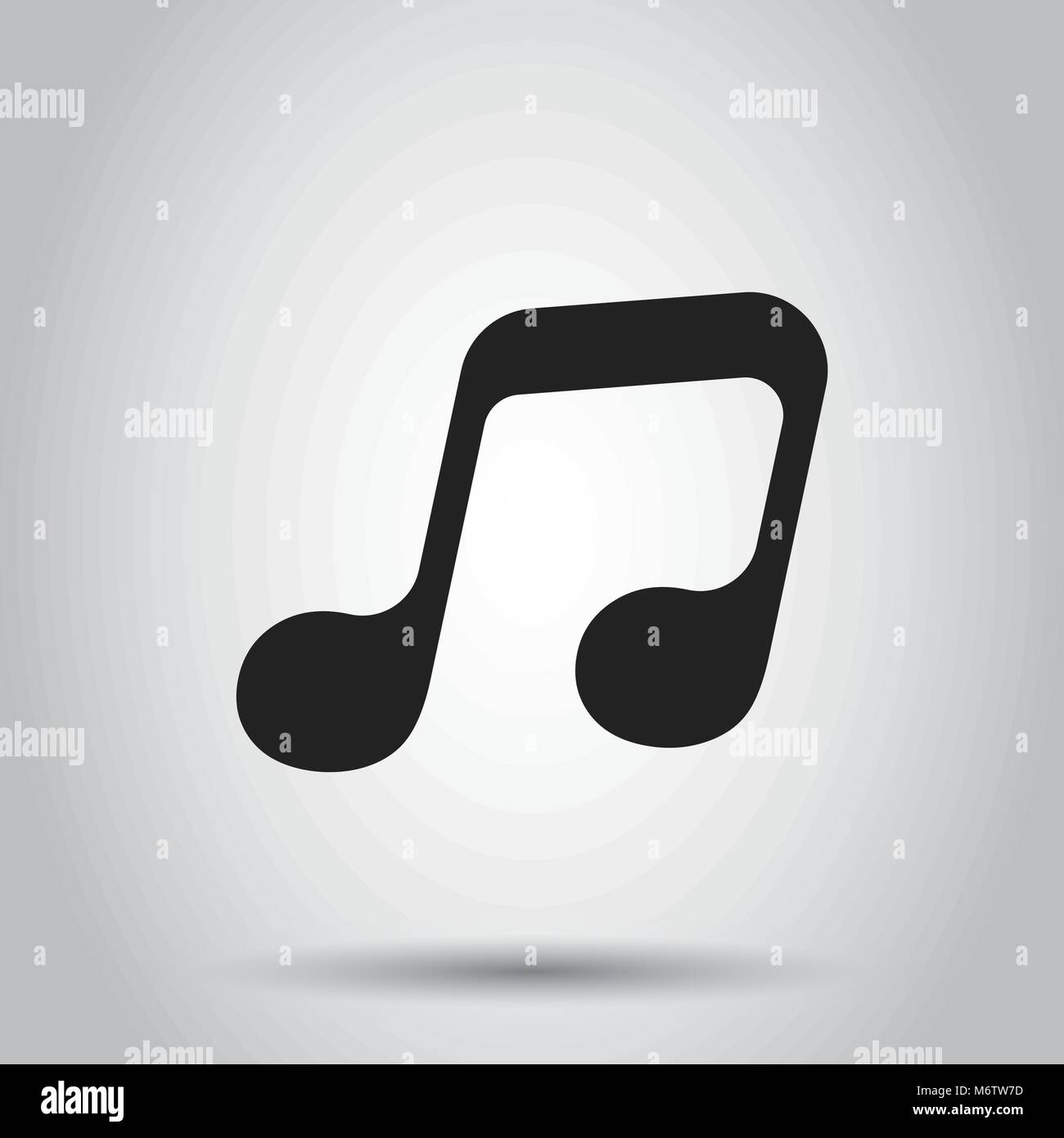 Vector music icon. Sound note illustration. Business simple flat ...