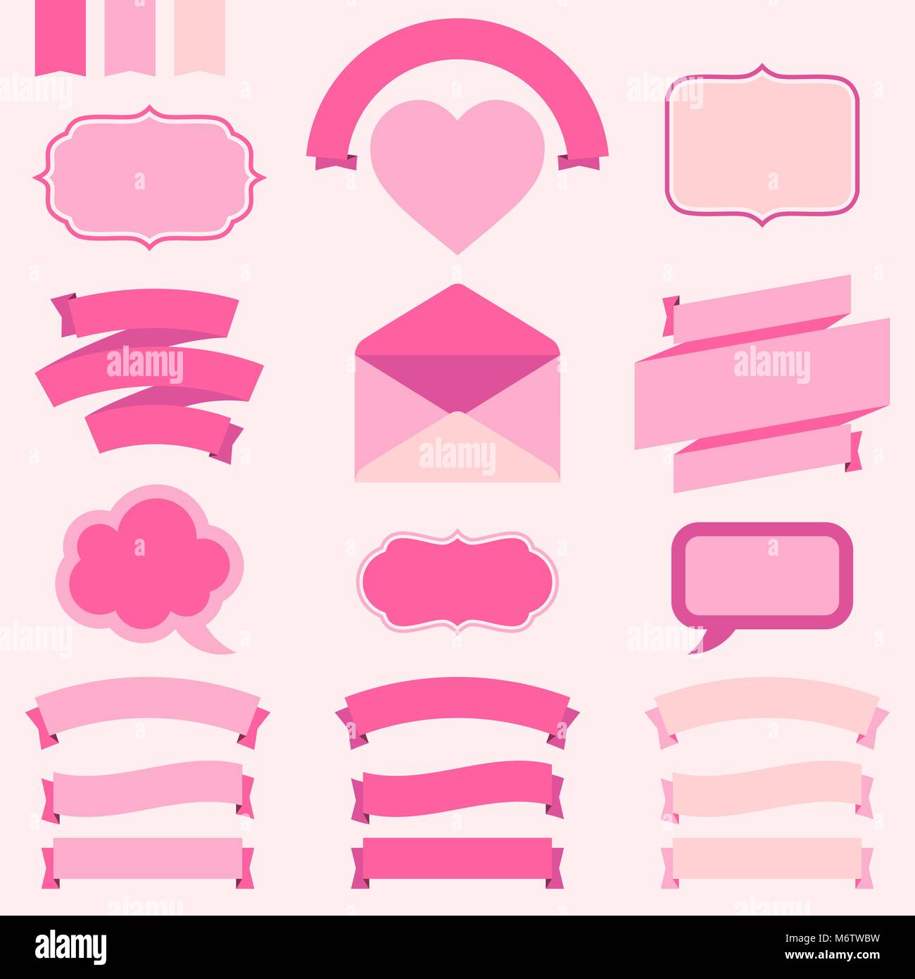 Banners, labels and ribbons for design invitation cards Stock Vector ...